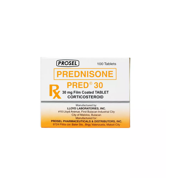PRED 30 Prednisone 30mg Film-Coated Tablet 1's price in the Philippines ...